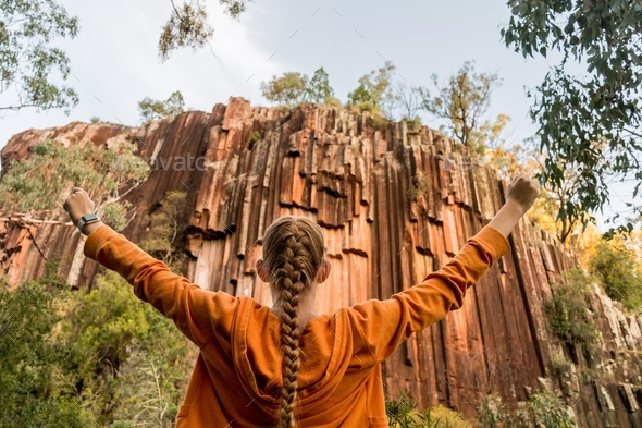 Organ piping columnar basalt rock formation. Sawn Rocks at Mt. Kapatur ...