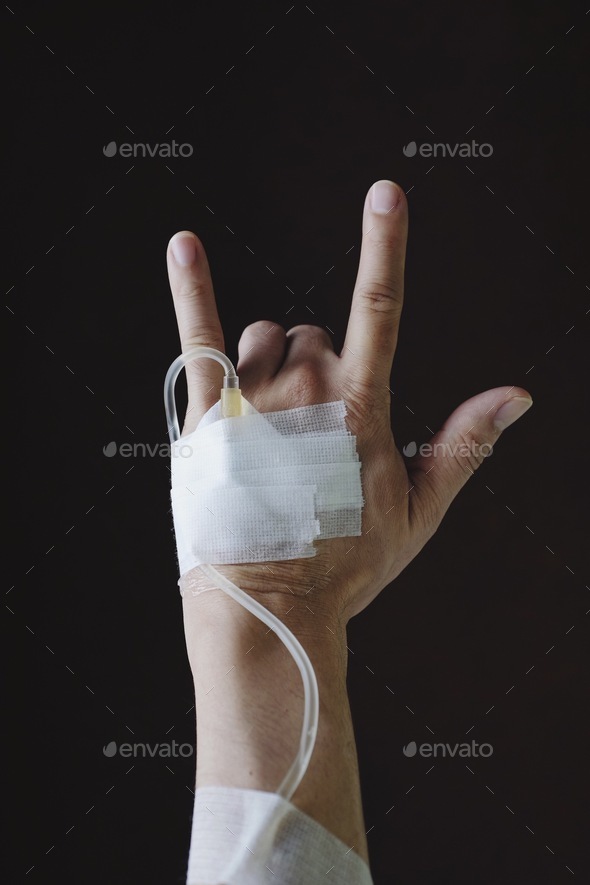 I love you hand sign language with bandage Stock Photo by wikornr ...