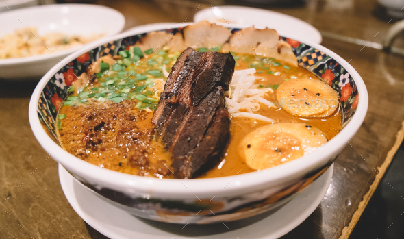 Pork ribs ramen Stock Photo by wikornr | PhotoDune