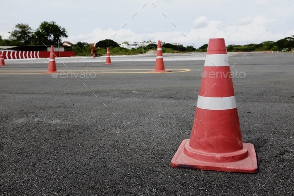 Traffic cone in racing circuit Stock Photo by wikornr | PhotoDune