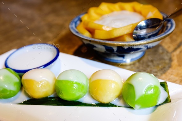 Authentic Thai dessert, sweet flavor ball Stock Photo by wikornr ...