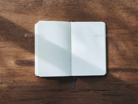 Blank notebook for ideas and sketches Stock Photo by wikornr | PhotoDune