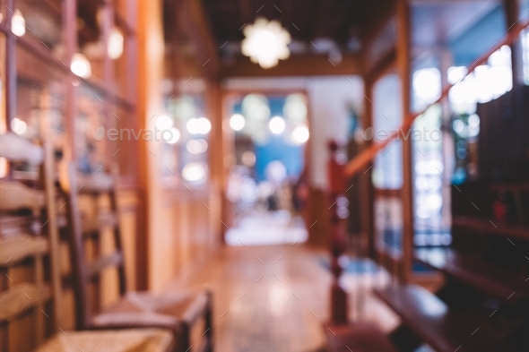 Blur background of wooden vintage shop, can be used as background Stock ...
