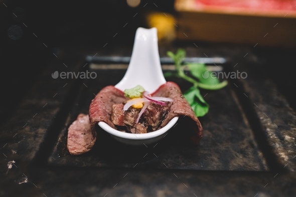 Grilled beef finger food Stock Photo by wikornr | PhotoDune