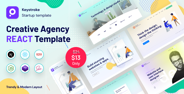 Keystroke React Nextjs Agency Template by Axilthemes | ThemeForest