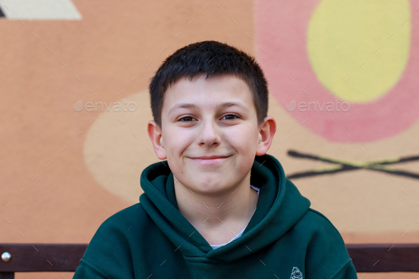 Portrait of a boy with a smiling face. Stock Photo by NatalieZera ...