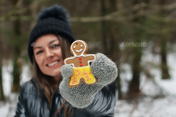 Gingerbread man, winner time, depth of field, holiday season, holiday ...