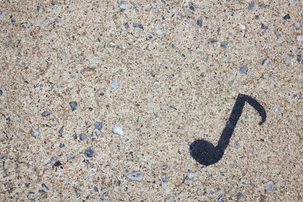 Musical note painted on the ground Stock Photo by iheartcreative ...