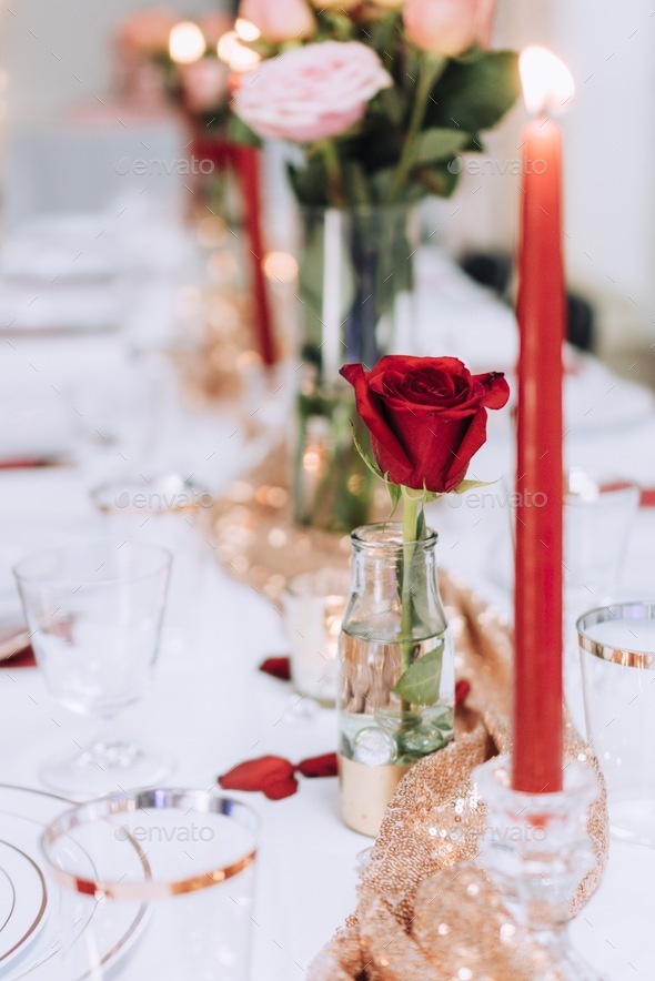 Romantic dinner setting tablescape Stock Photo by Elisall | PhotoDune