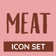 Meat Products Food icon set, Vectors | GraphicRiver