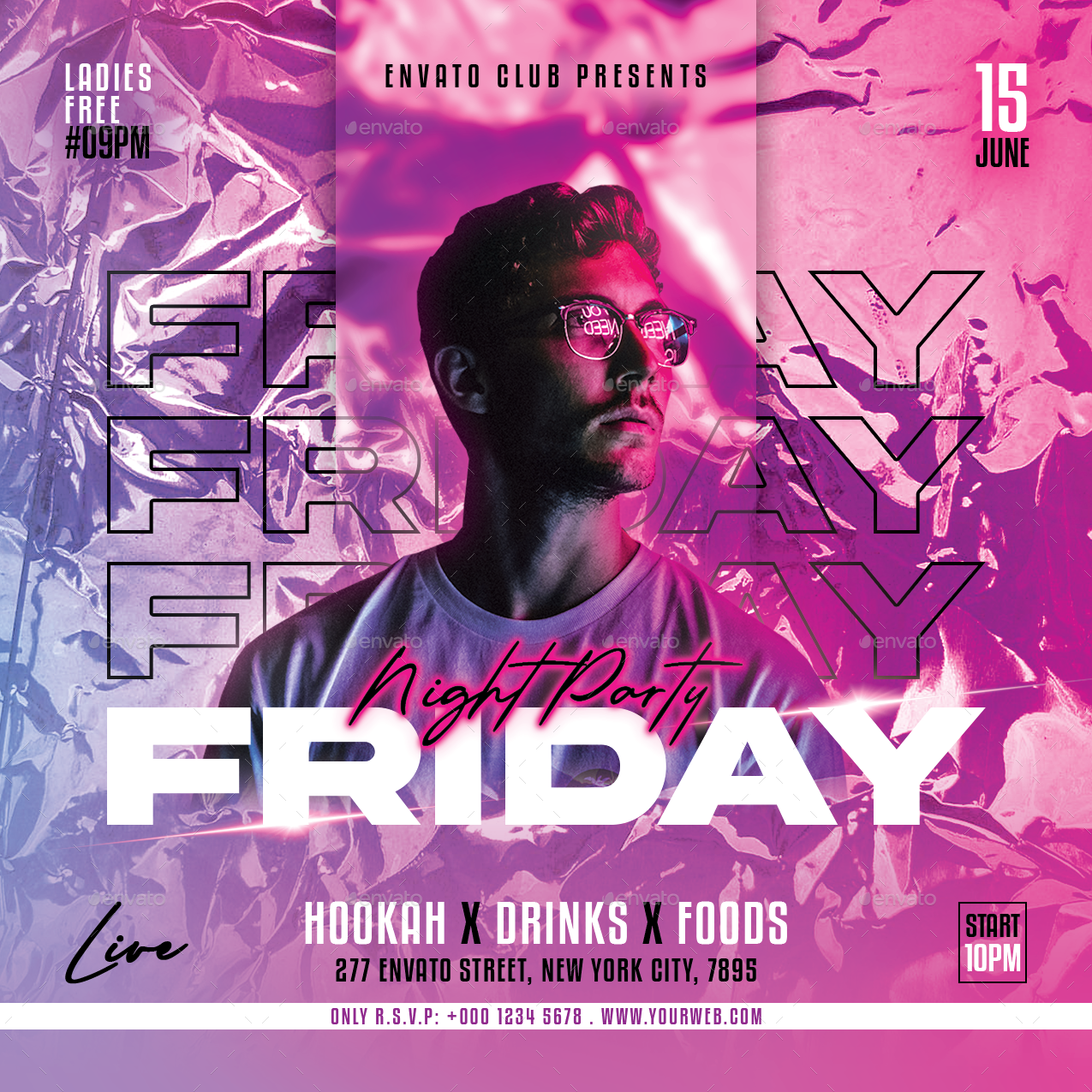 Night Party Flyer Bundle, Print Templates | GraphicRiver