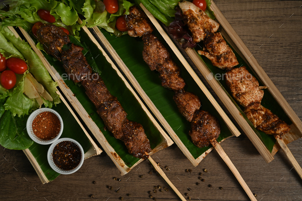 Mala Chinese BBQ is meat or vegetable grilled with Chinese hot and ...
