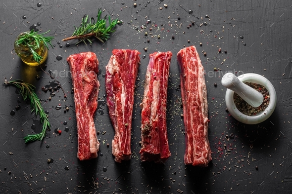 Steak - a slice of meat from the fleshy part of a beef carcass. The ...