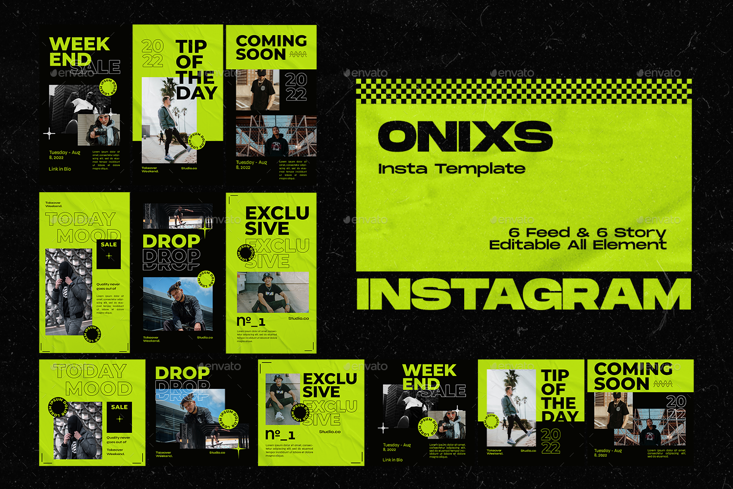 Onixs Streetwear Fashion Instagram Template by Shinrastudio | GraphicRiver