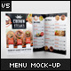 Half Fold Menu Mock-up, Graphics | GraphicRiver