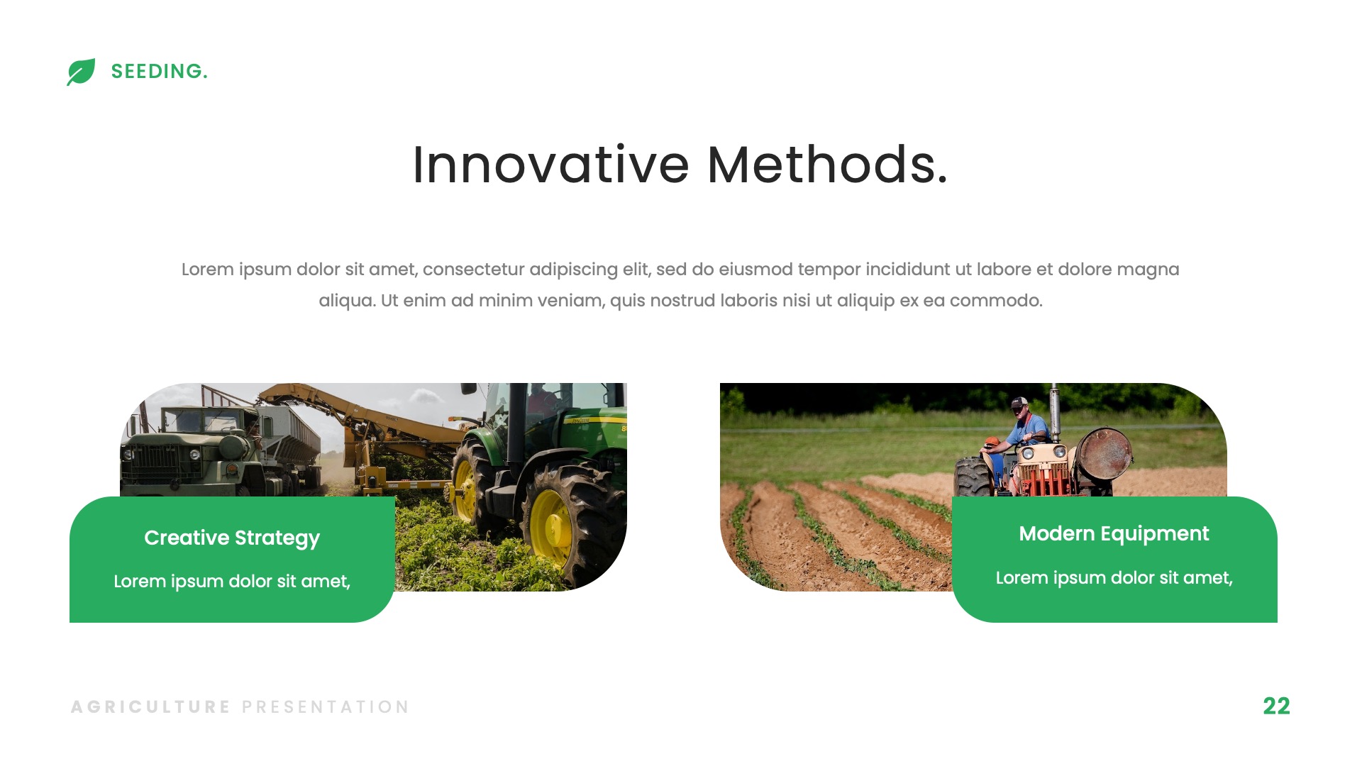 Seeding - Agriculture Presentation PowerPoint, Presentation Templates