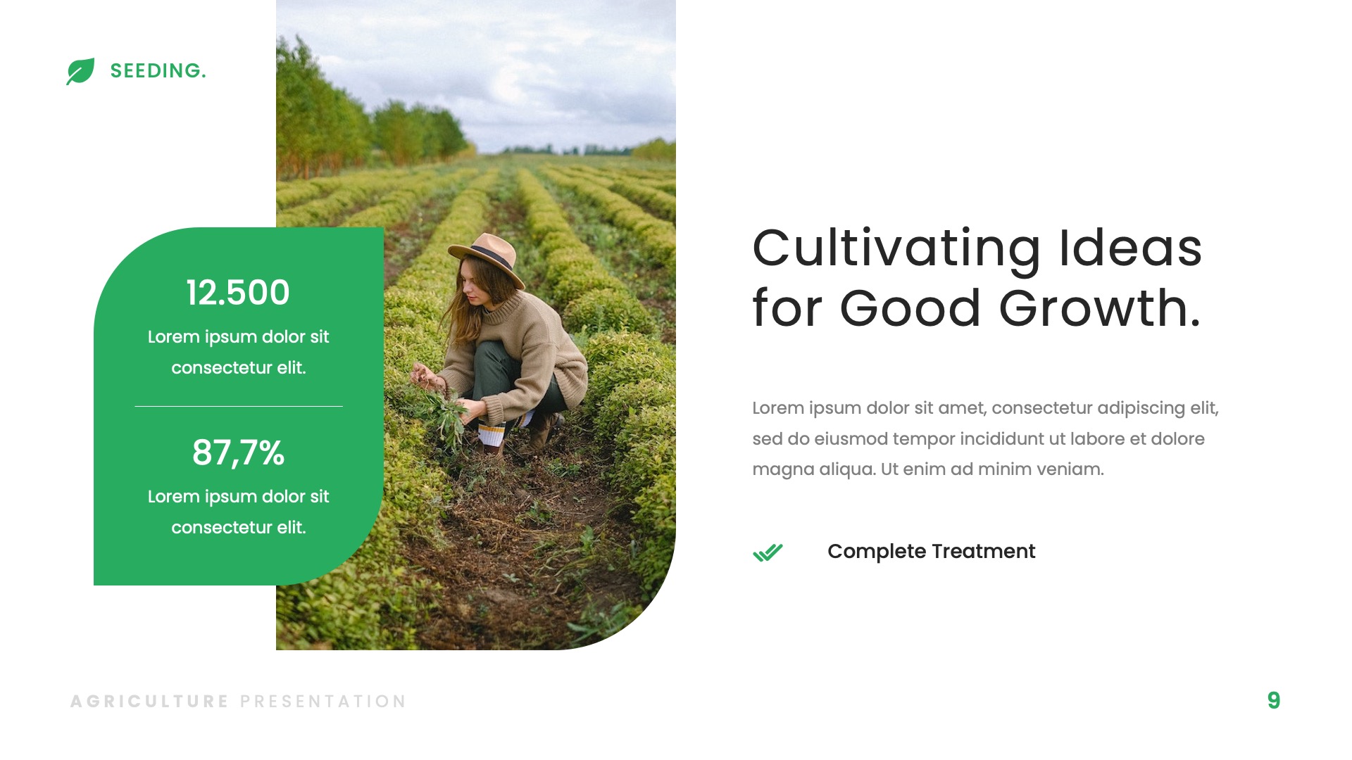 Seeding - Agriculture Presentation PowerPoint, Presentation Templates