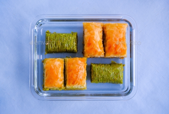 Baklava, Traditional middle eastern, Turkish and Arabic sweet desert ...