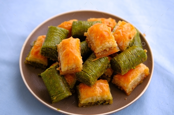 Traditional middle eastern, Turkish and Arabic sweet desert made of ...