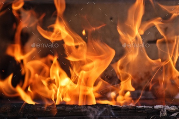 Pit fire flame Stock Photo by dabobabo | PhotoDune