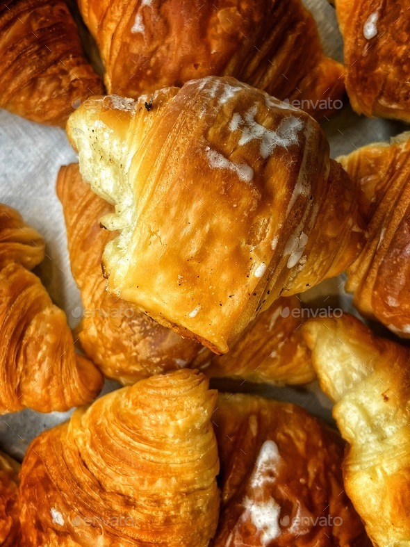 Cornetto brioche breakfast sweet treat Stock Photo by dabobabo | PhotoDune