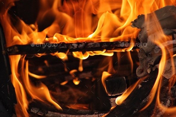 Pit fire flame Stock Photo by dabobabo | PhotoDune