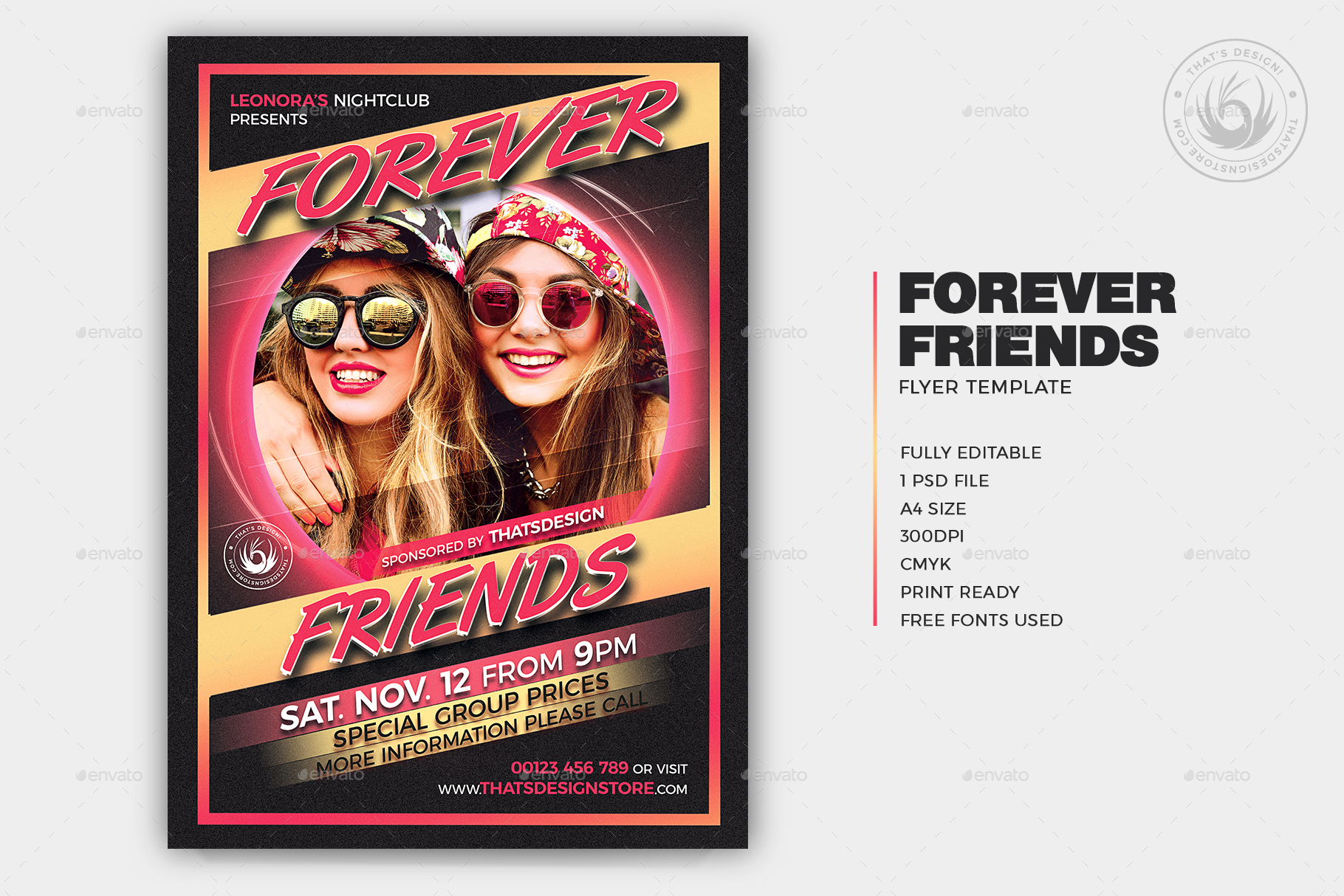 Forever Friends Flyer Template, Print Templates | GraphicRiver