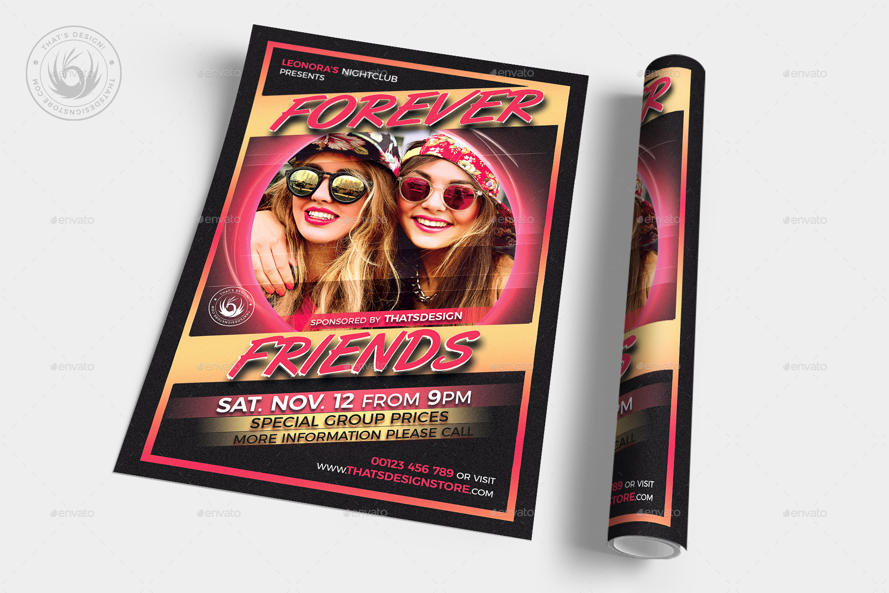 Forever Friends Flyer Template, Print Templates | GraphicRiver