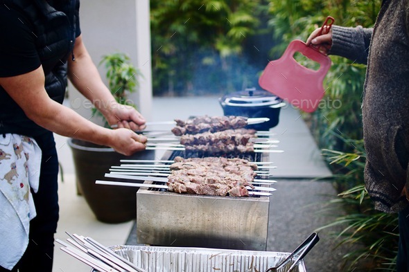 Making bbq outdoor Stock Photo by lira_n4 | PhotoDune