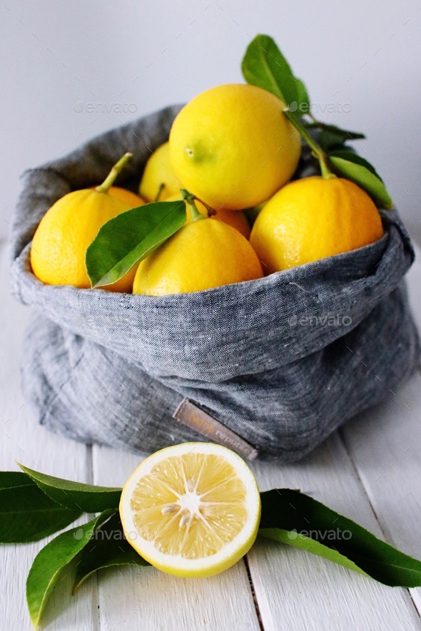 Bag of lemons Stock Photo by lira_n4 | PhotoDune