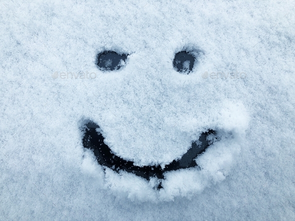 Emoticon on snow Stock Photo by nicgorski | PhotoDune