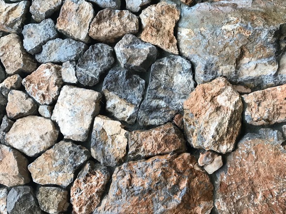 rubble wall, stone texture, rubble wall background Stock Photo by Les_am