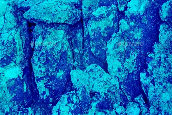 Natural stone background in neon blue, texture and wallpaper Stock ...
