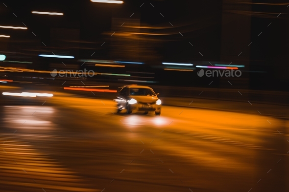 Fast moving car. Motion blur. Stock Photo by vinokurovyury | PhotoDune