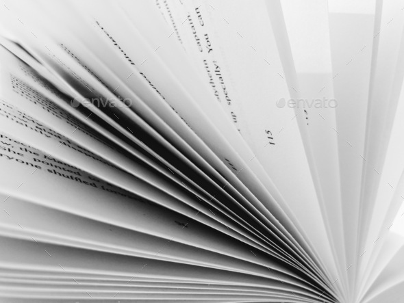 Pages of a book in black and white. Book. Pages Stock Photo by ...