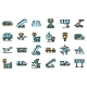 Airport Ground Support Service Icons Set Vector, Vectors | GraphicRiver