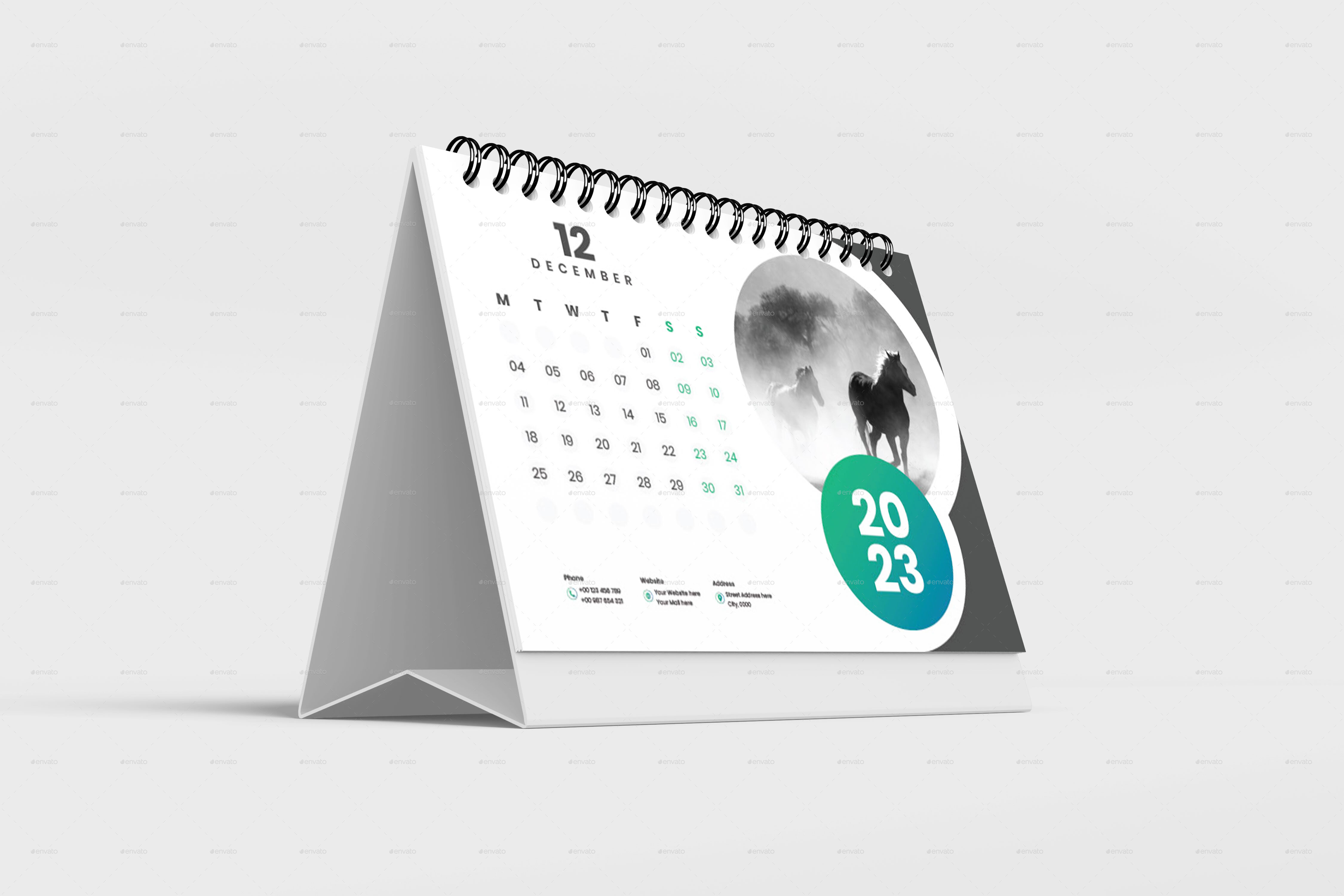 Desk Calendar 2023, Print Templates | GraphicRiver