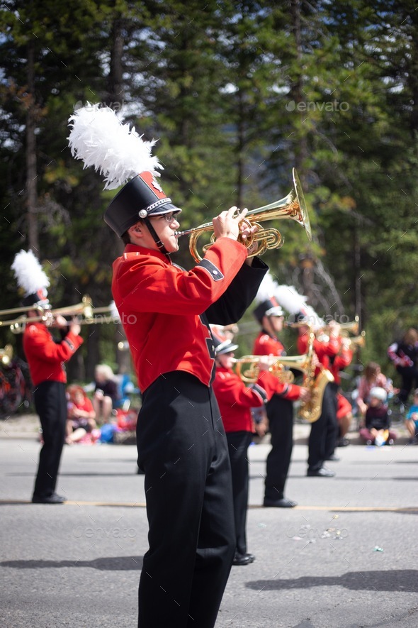 Marching band in a parade Stock Photo by breejeanjohnson | PhotoDune