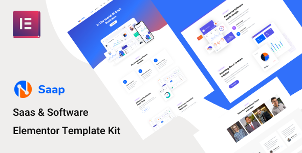 Saap - Saas & Software Elementor Template Kit by designTone | ThemeForest