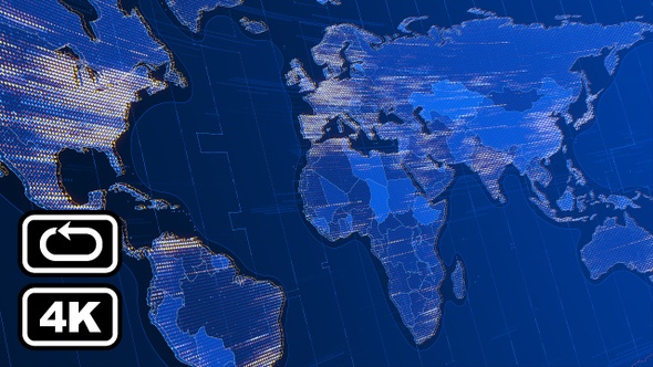 News World Map Background Loop by HaeroTV | VideoHive
