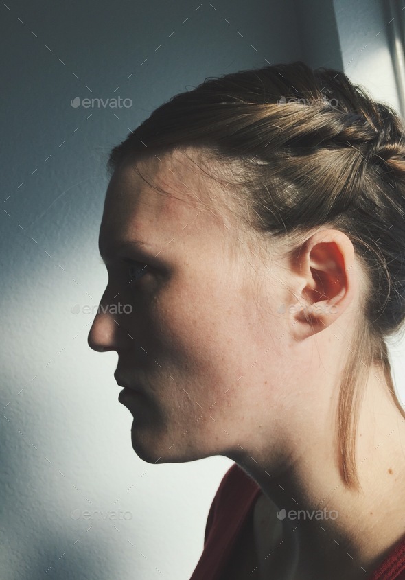 Profile - Left side of Face and Ear Stock Photo by chasingafterdear