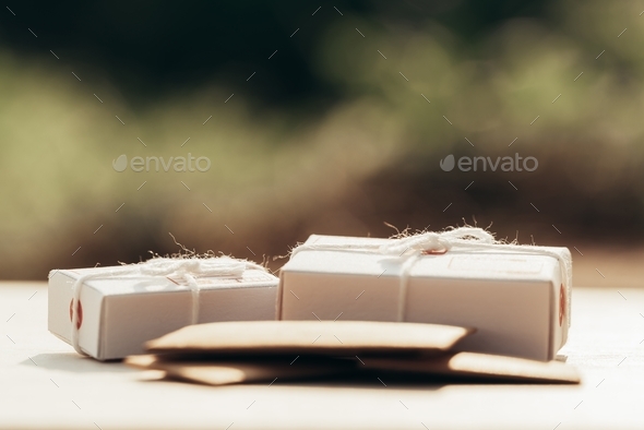 Pile of letters and box parcel. post office concept. Stock Photo by ...