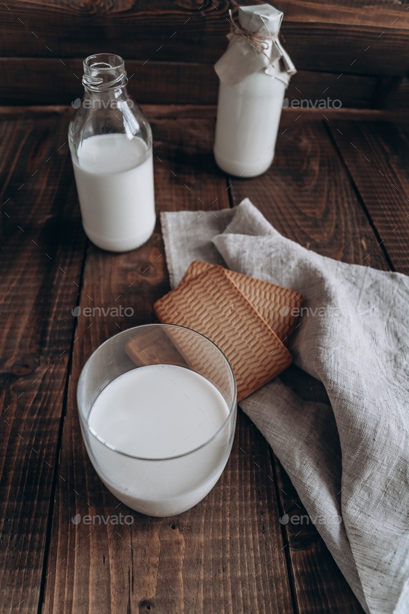 Milk: delicious and healthy, both for children and adults Stock Photo ...