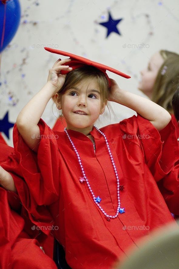 Kindergarten graduation of little girl Stock Photo by hwilson8 | PhotoDune