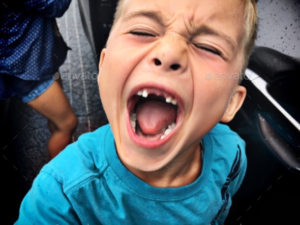 Toothless little boy lost two front teeth Stock Photo by hwilson8