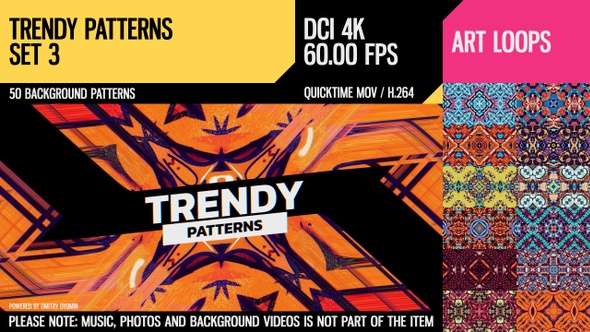 Trendy Patterns (4K Set 3), Motion Graphics | VideoHive