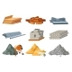 Set of Building Materials Vector Isolated Objects, Vectors | GraphicRiver