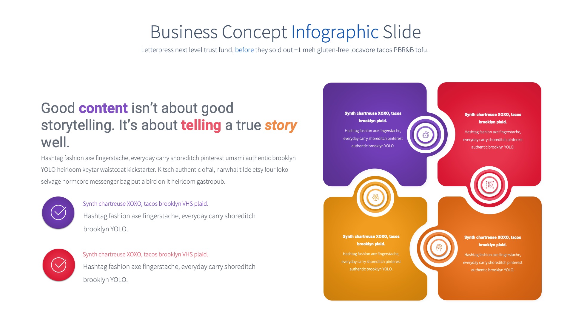 Business Concept - PowerPoint Infographics Slides, Presentation Templates