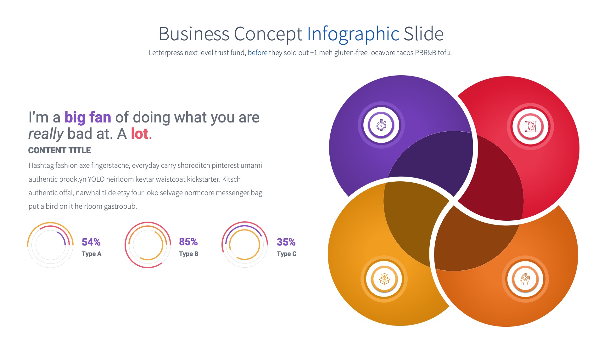 Business Concept - PowerPoint Infographics Slides, Presentation Templates