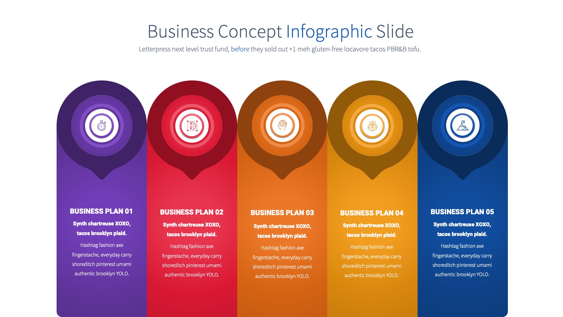 Business Concept - PowerPoint Infographics Slides, Presentation Templates